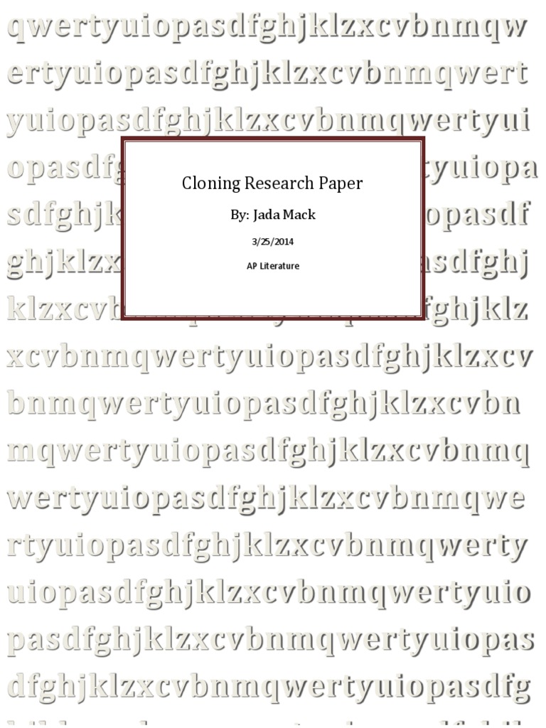 Cloning Paper | PDF | Cloning | Embryo