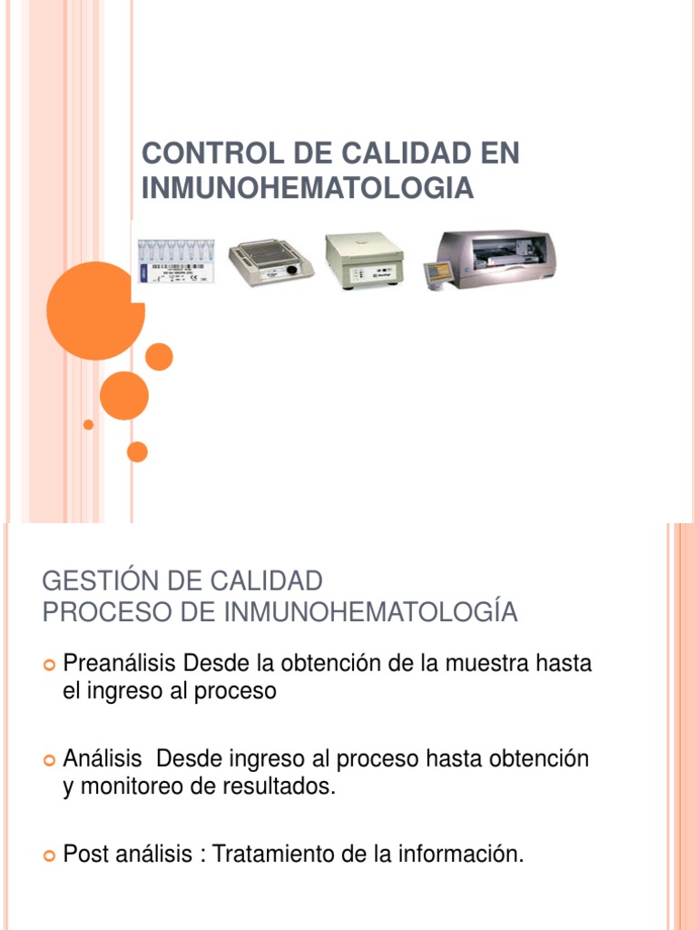 Control de Calidad Inmunohematologia | PDF | Tipo de sangre | Sensibilidad y especificidad