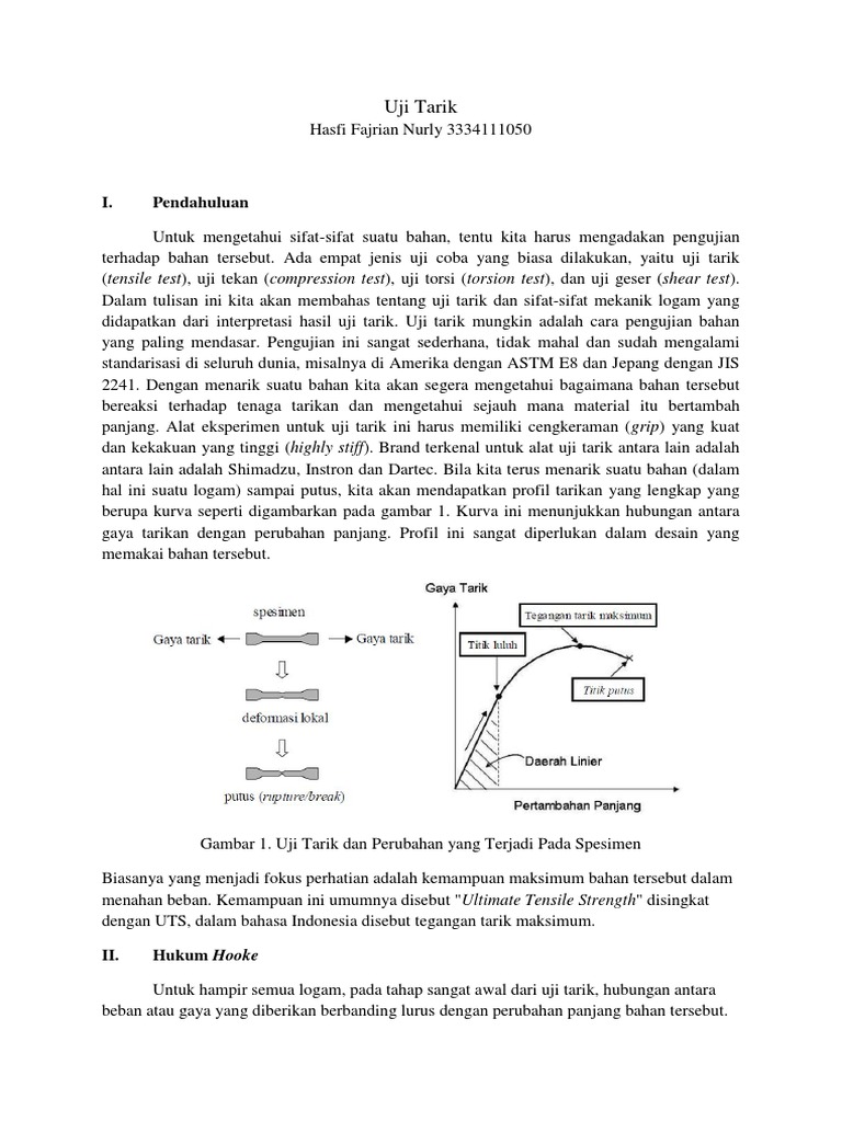 Tugas Uji Tarik | PDF