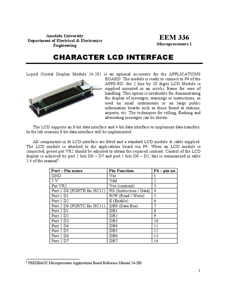 Anadolu University Department of Electrical & Electronics Engineering ...