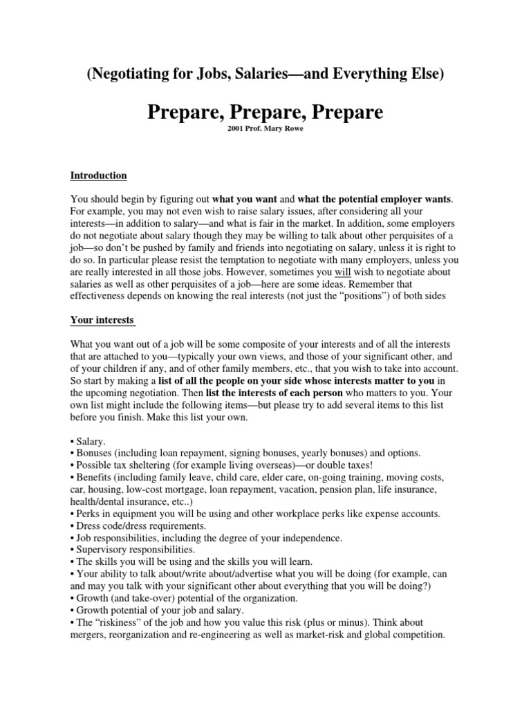 Prepare Prepare Prepare | PDF | Employee Benefits | Salary