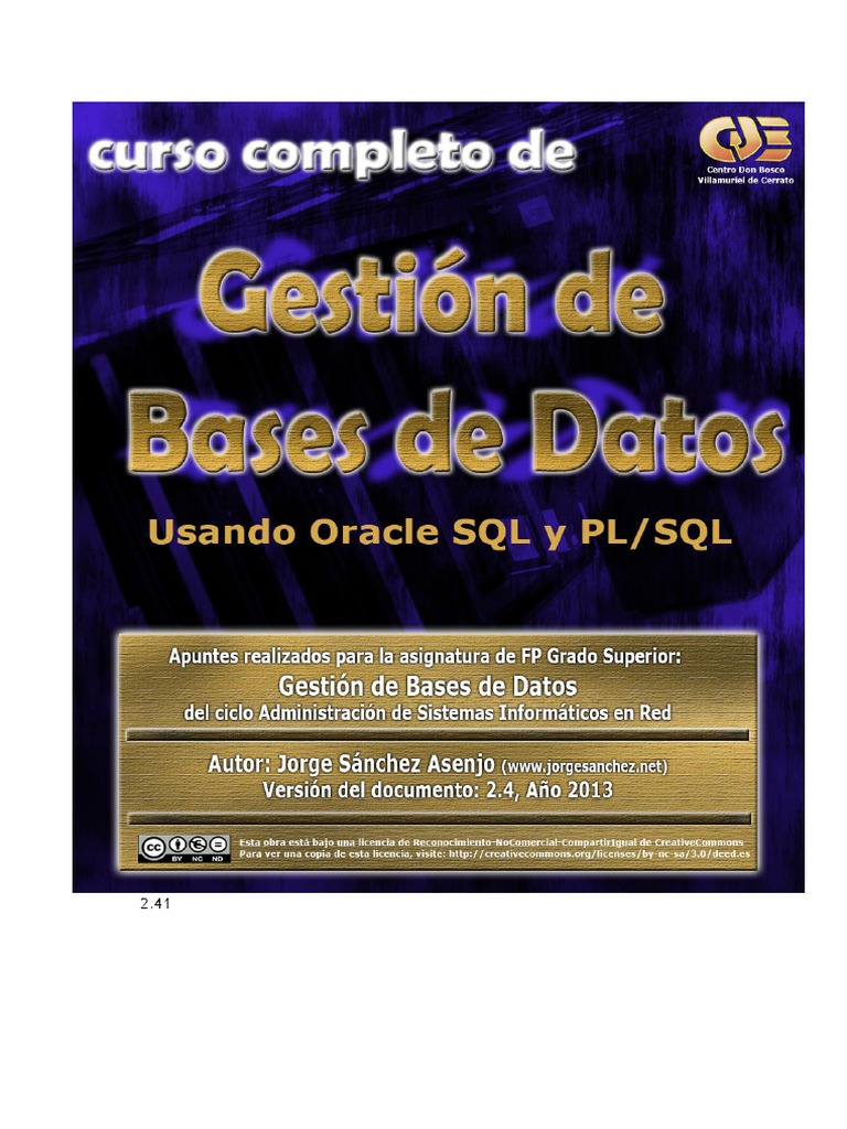 Gestión de Base de Datos (Usando Oracle SQL y PL - SQL PDF | PDF