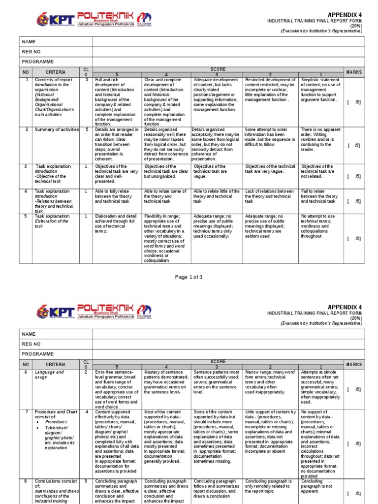 Appendix 4 Industrial Training Final Report | PDF | Semiotics | Communication