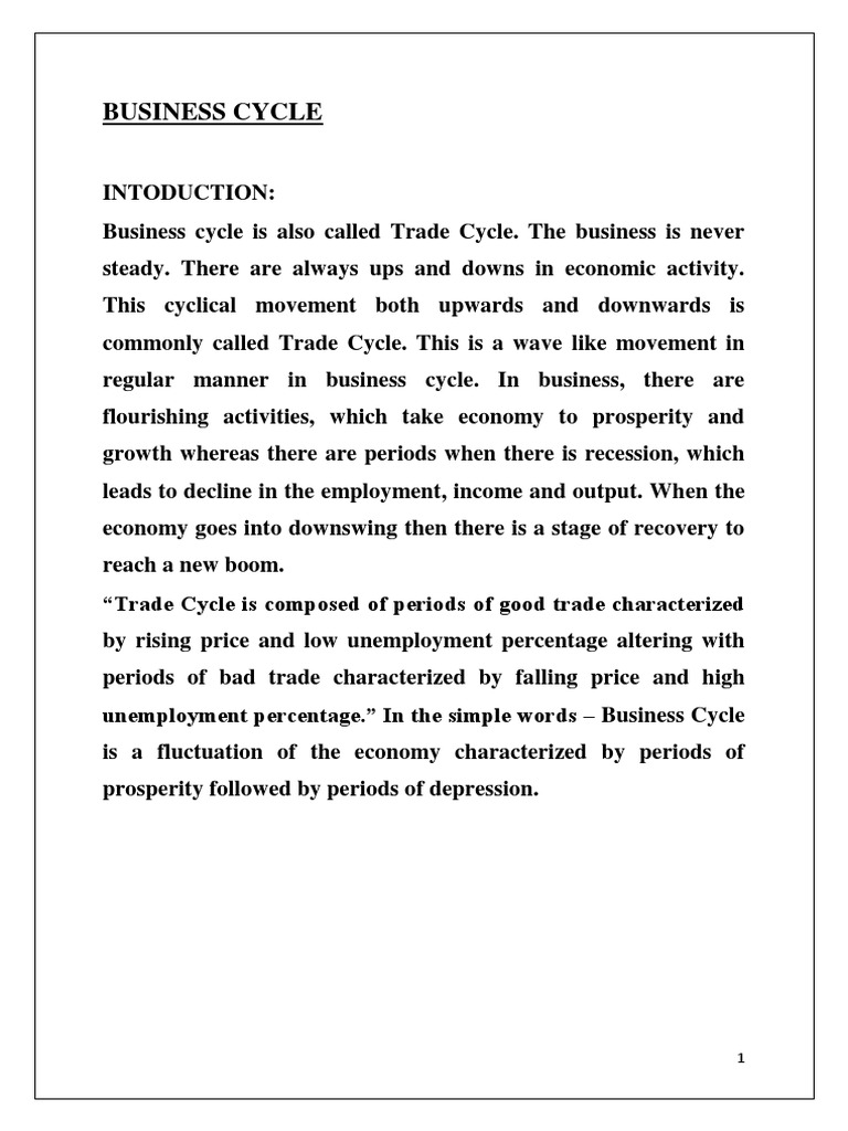 An Overview of Business Cycle Theories with a Focus on Real Business ...