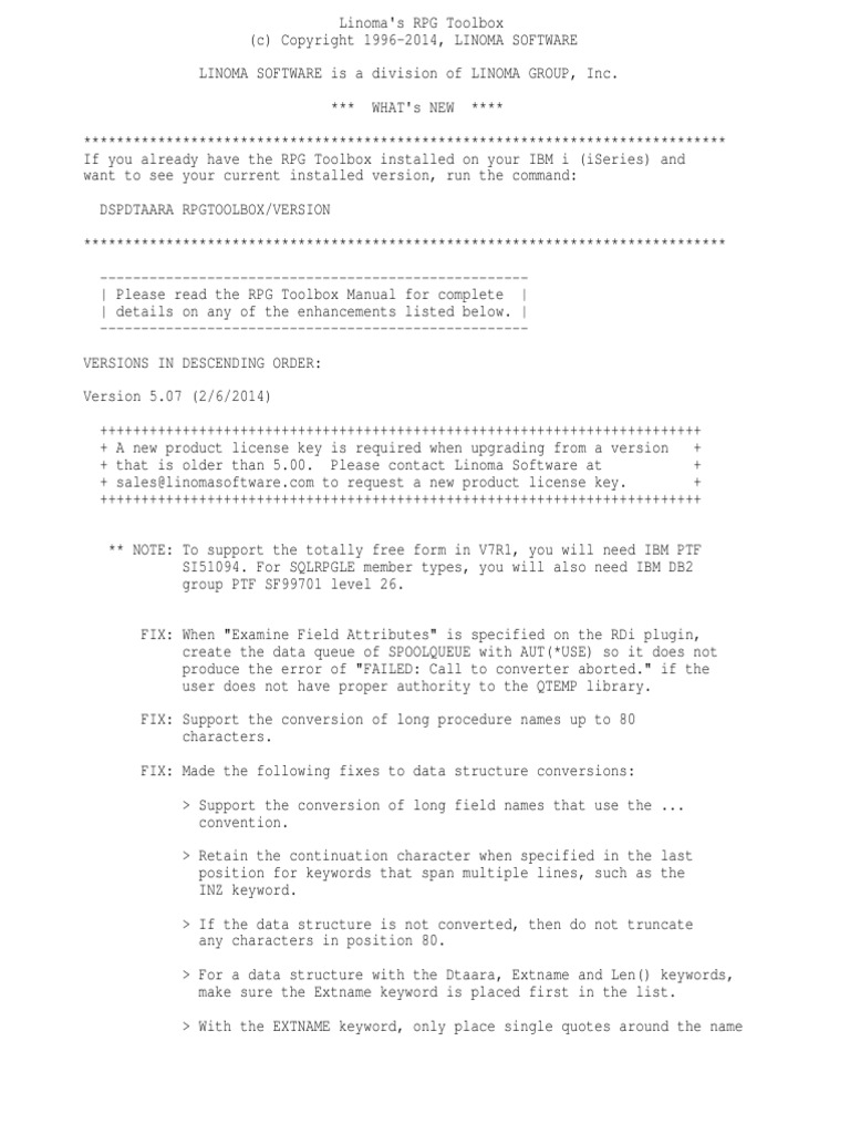 Whats New | PDF | Ibm Rpg | C (Programming Language)