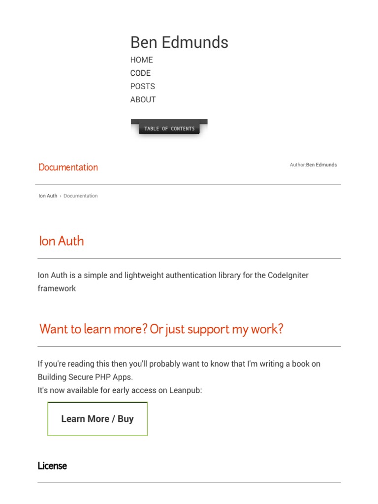 Ion Auth Docs PDF | PDF | Library (Computing) | Password Ion Auth Docs PDF | PDF | Library (Computing) | Password