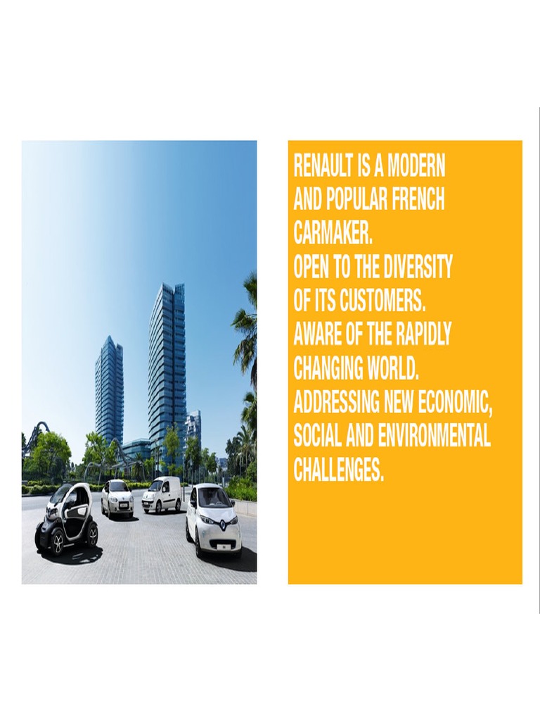 Renault's Vision, Mission and Values for Pioneering Sustainable ...