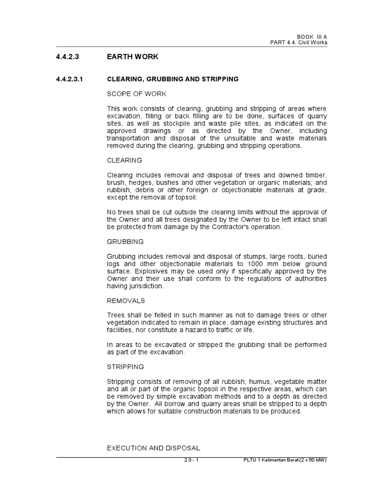 Earth Work Procedures and Guidelines | PDF | Nature