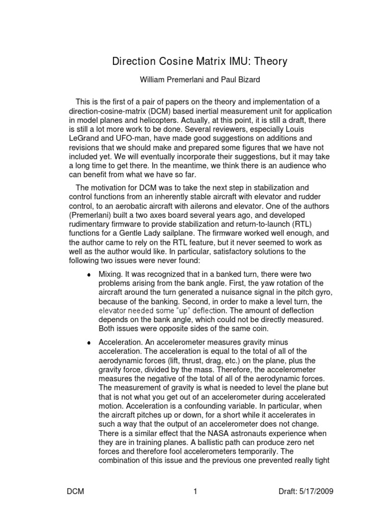 Direction Cosine Matrix | PDF | Matrix (Mathematics) | Euclidean Vector