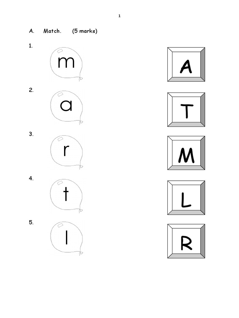 English Year 1 KSSR Exercise | PDF