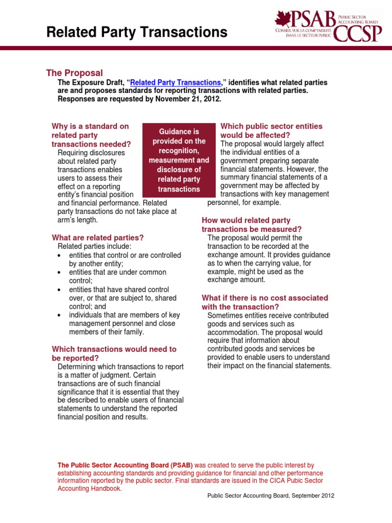 Guidance on Related Party Transactions | PDF