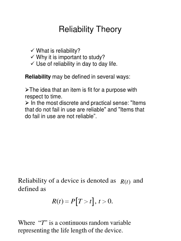 Reliability Theory Fundamentals: An In-Depth Exploration of Reliability ...