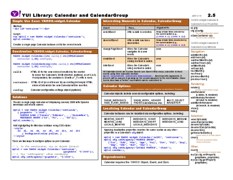 Calendar | PDF | Computer File Formats | World Wide Web