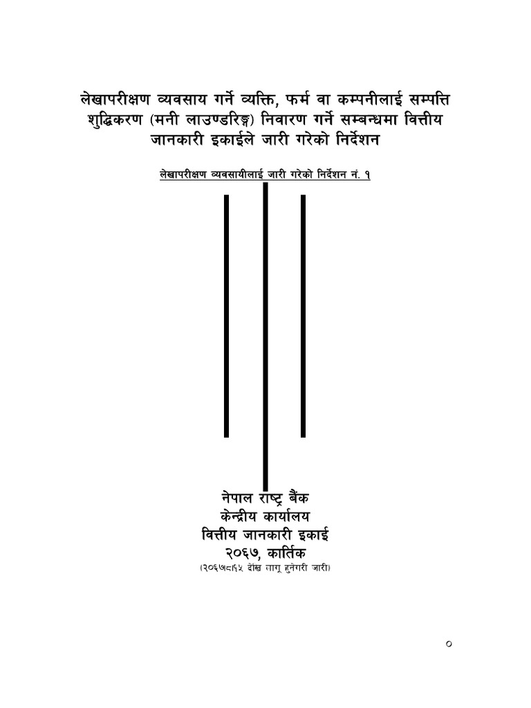 Aml Directives To Auditors Nepali | PDF | Money Laundering | Tax Evasion