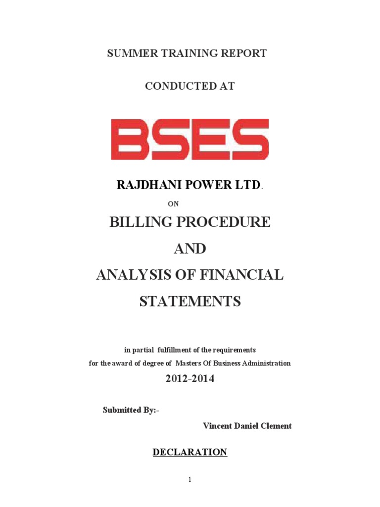 BSES Project Billing Process | PDF | Teaching Methods & Materials