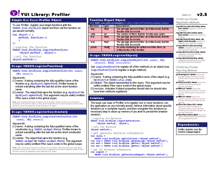 Profiler | PDF | Subroutine | Constructor (Object Oriented Programming)