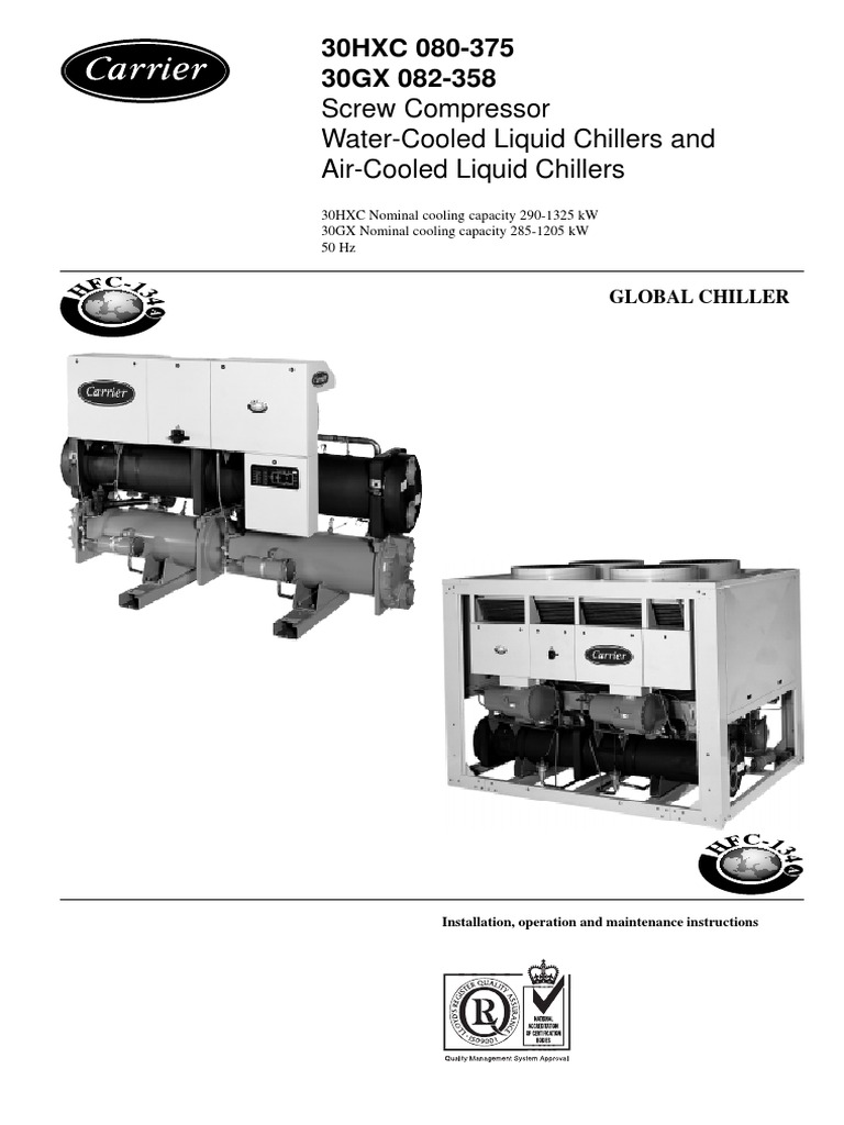30HXC Chiller Installation & Maintenance Guide | PDF | Heat Exchanger ...