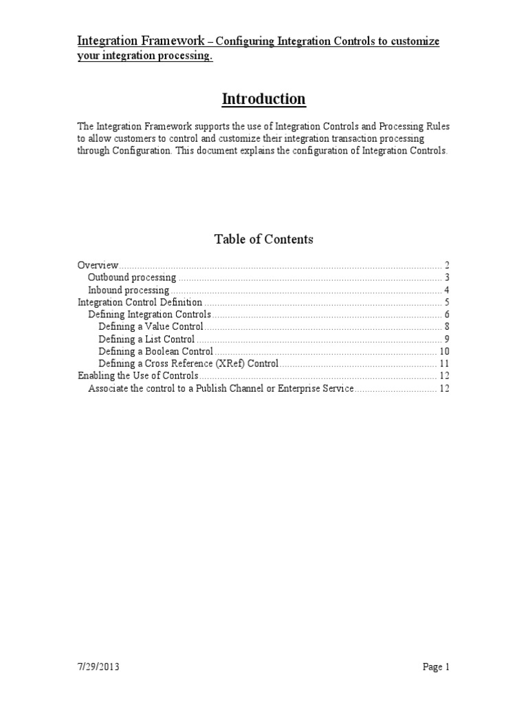 Configuring Integration Controls to Customize Integration Processing ...