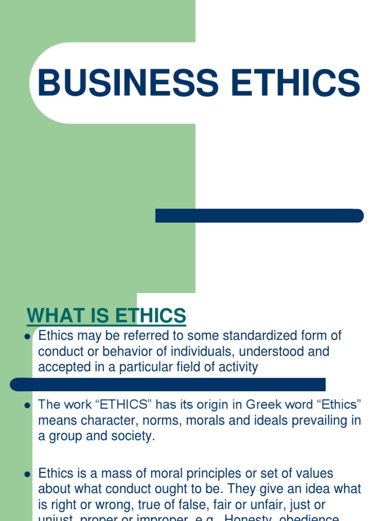 Ethics | PDF | Business Ethics | Employment