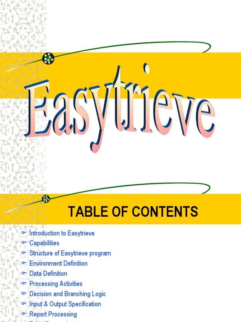 Eztrieve Presentation | PDF | Parameter (Computer Programming ...