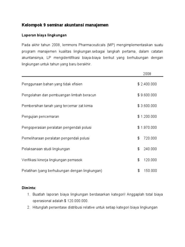 Soal Seminar Akmen | PDF