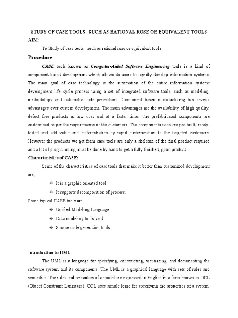 Study of Rational Rose | PDF | Conceptual Model | Use Case