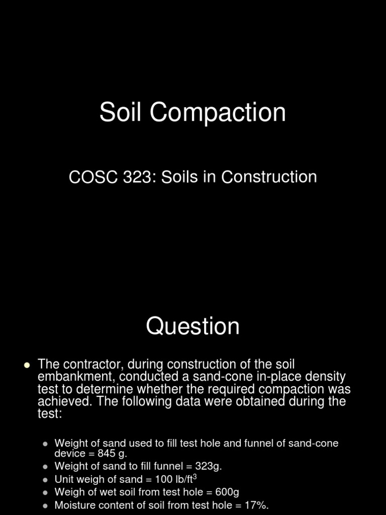 Lecture Compaction | PDF | Soil | Natural Materials Lecture Compaction | PDF | Soil | Natural Materials