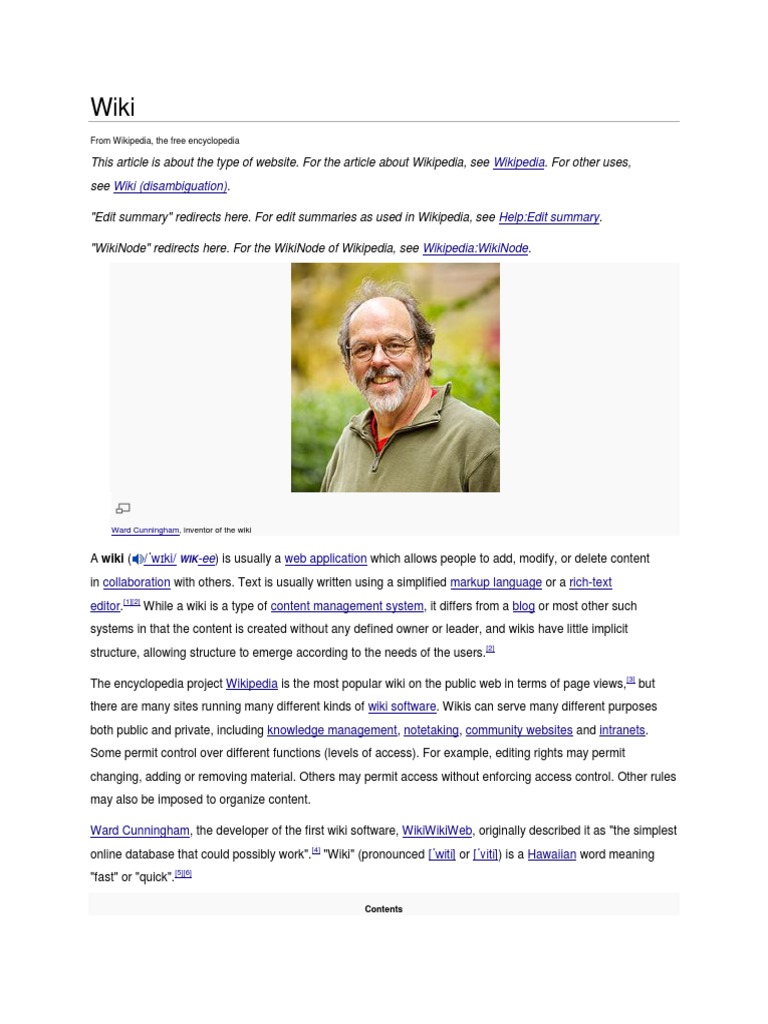 Wikipedia Wiki (Disambiguation) Help:Edit Summary Wikipedia:Wikinode ...