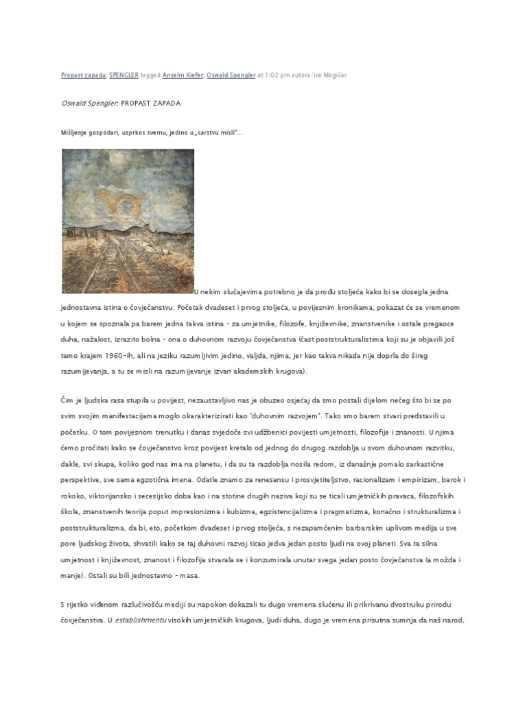 Propast Zapada | PDF