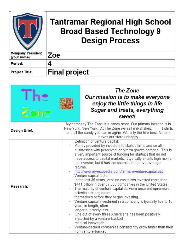 High School Candy Store Project | PDF