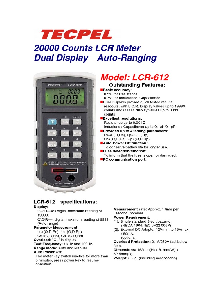 LCR612 Ver5 | PDF | Fuse (Electrical) | Electronic Engineering