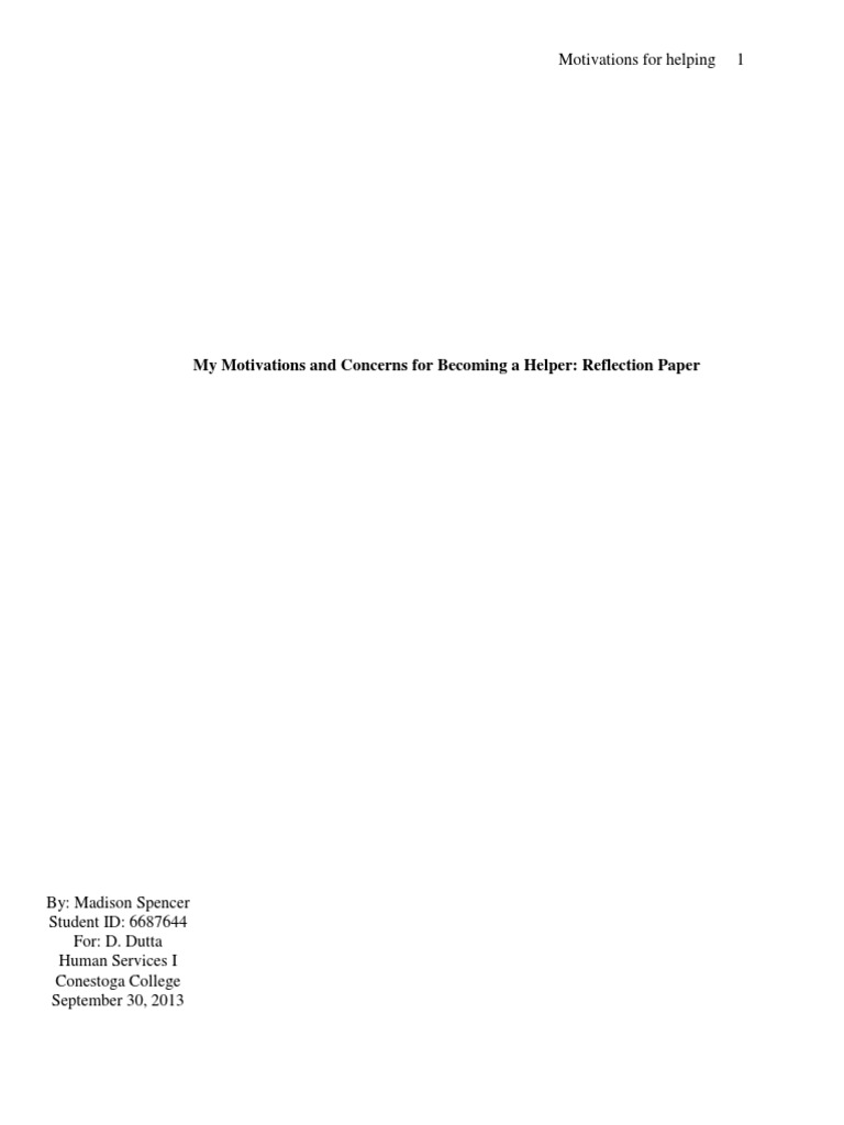 Reflection Paper | PDF | Motivation | Motivational
