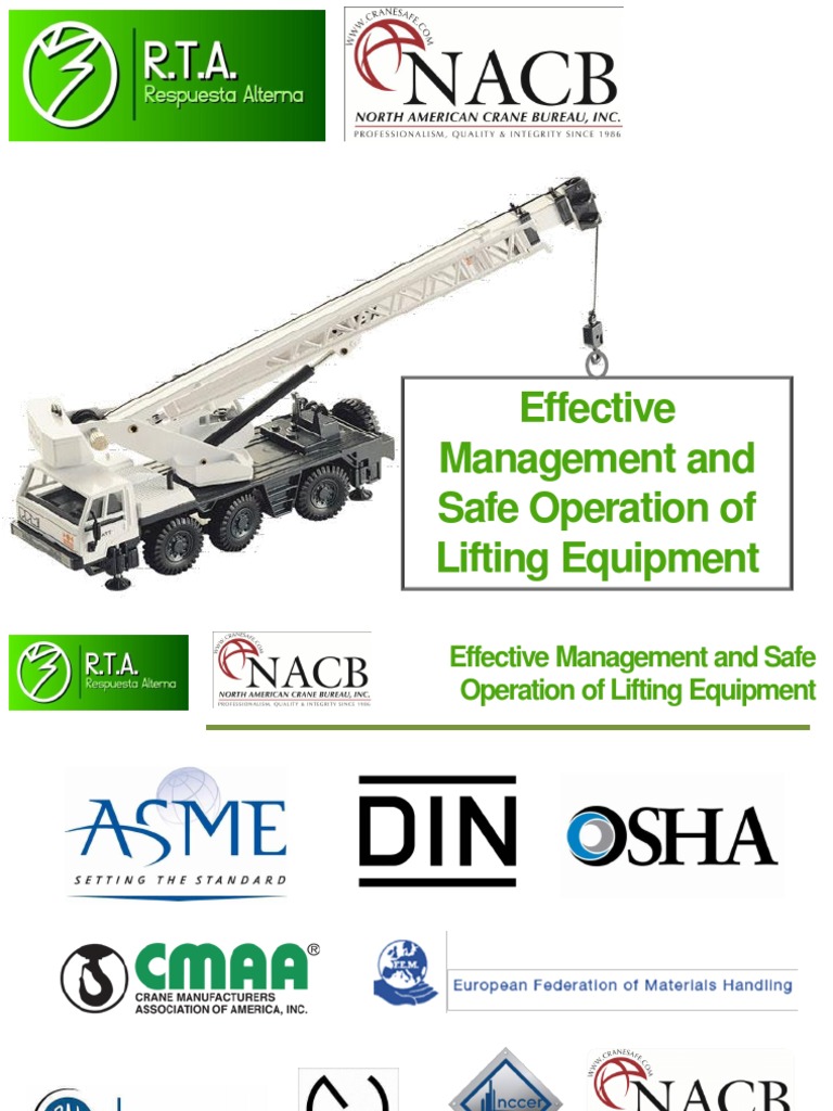 Lifting Equipment Management & Safety Guide | PDF | Crane (Machine ...