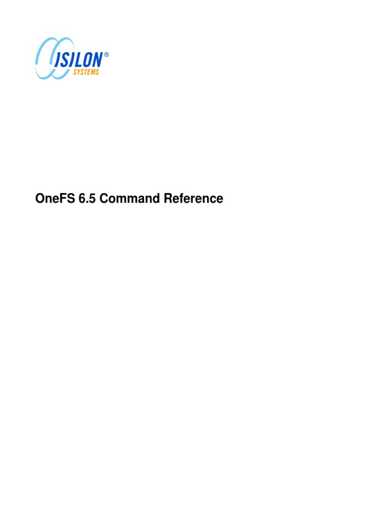 OneFS 6.5 Command Reference | PDF | Bracket | Command Line Interface