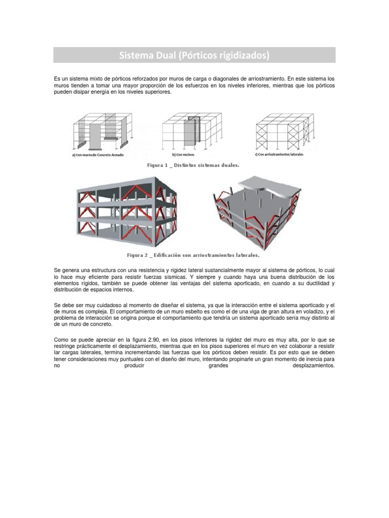 Sistema Dual en Construcción y Diseño | PDF | Rigidez | Hormigón