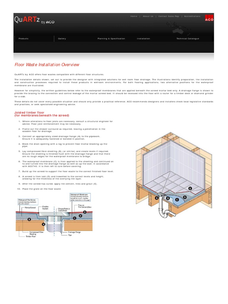 Floor Waste Installation Guide | PDF