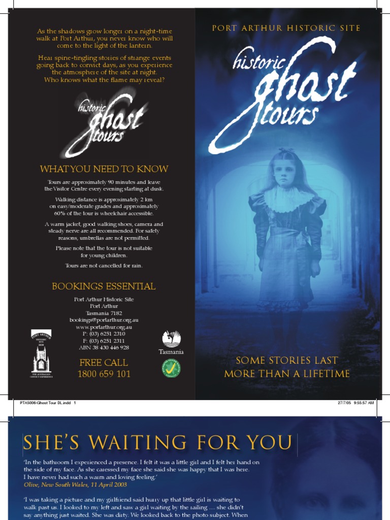Port Arthur Historic Site Historic Ghost Tour Brochure | PDF | Leisure