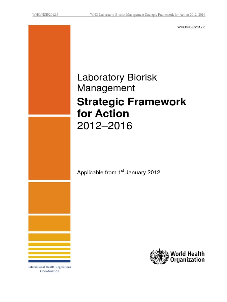 Laboratory Biorisk Management | World Health Organization | Food And ...