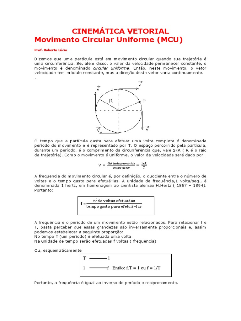 Movimento Circular Uniforme