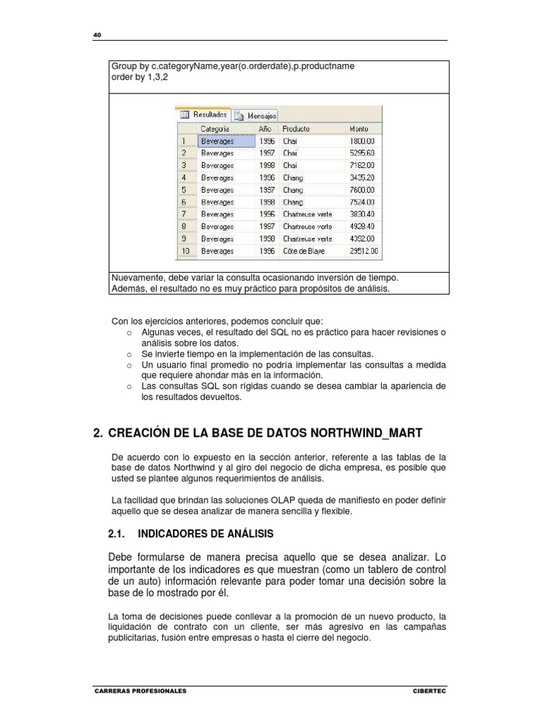 BI Sesion3 Practica Northwind Mart | PDF | Tabla (base de datos) | Gestión de datos