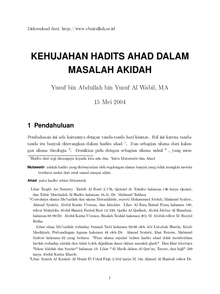 Hadits Ahad | PDF
