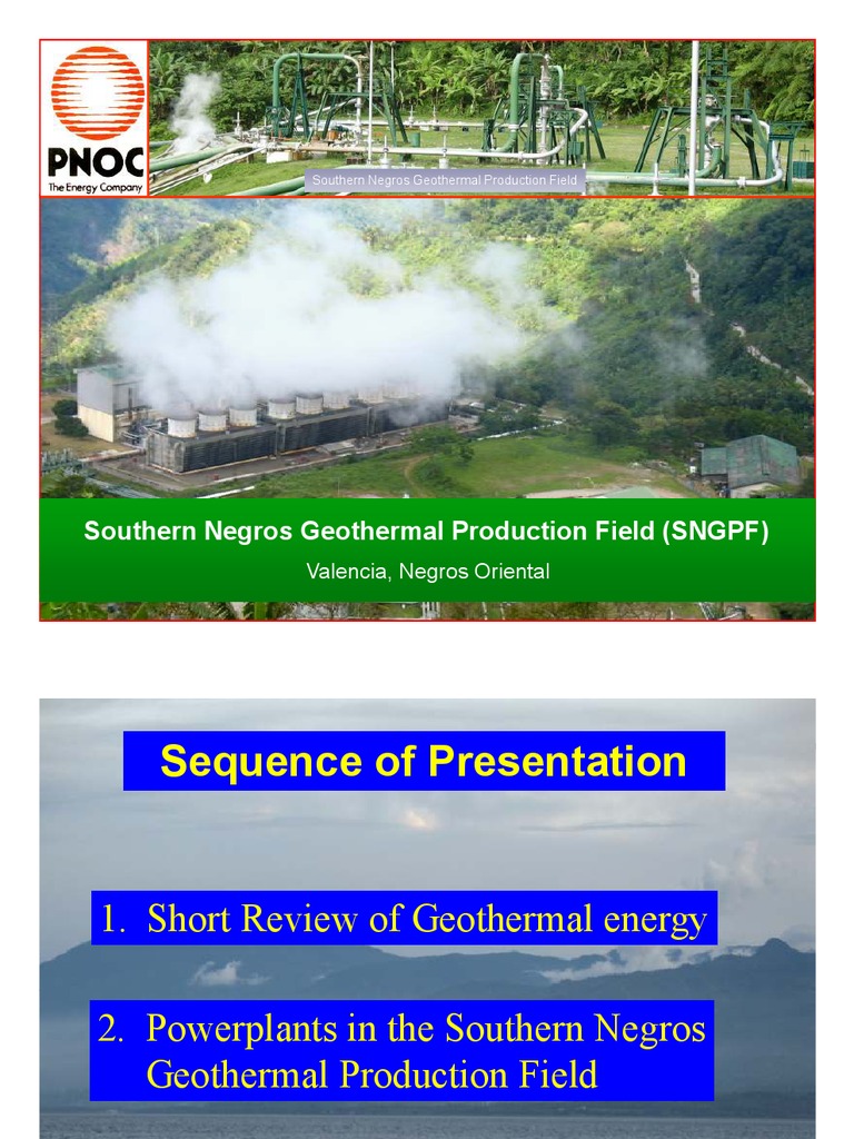 Southern Negros Geothermal Production Field (SNGPF) | PDF | Geothermal ...