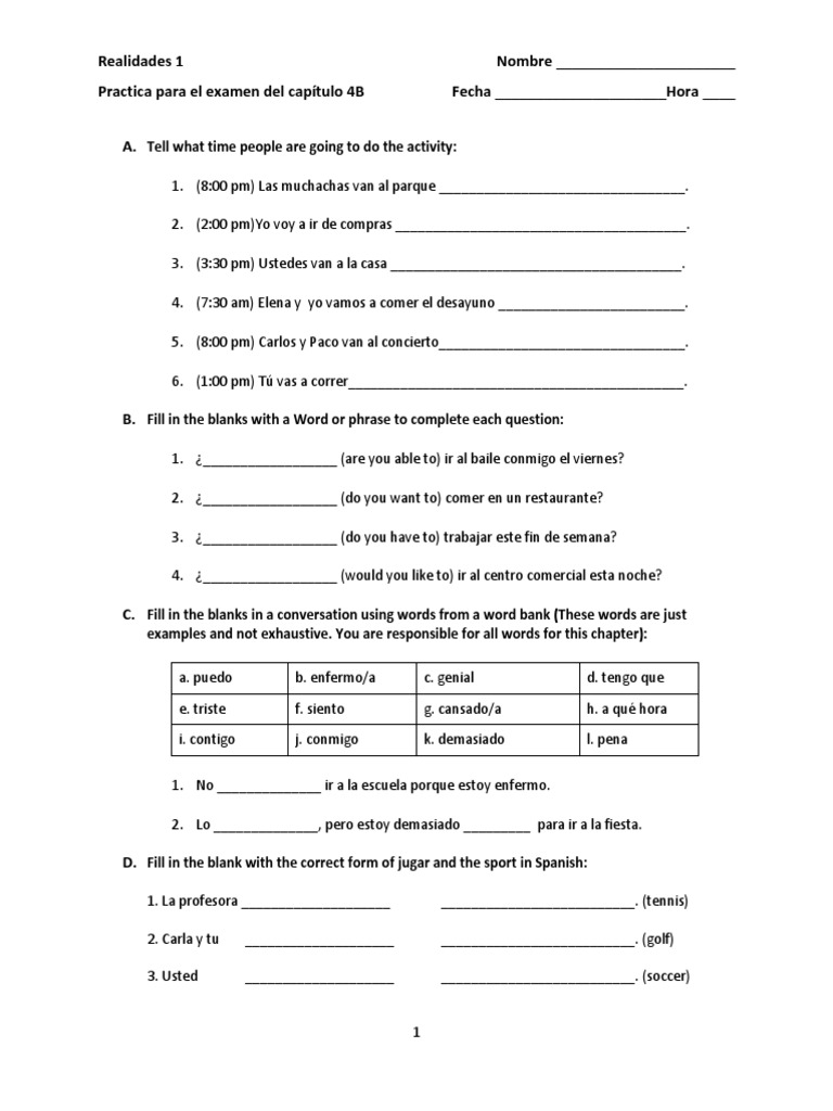 Capitulo 4B Study Guide | PDF | Semántica | Comunicación