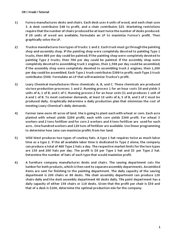 Week1 Tutorials | PDF | Wheat | Desk