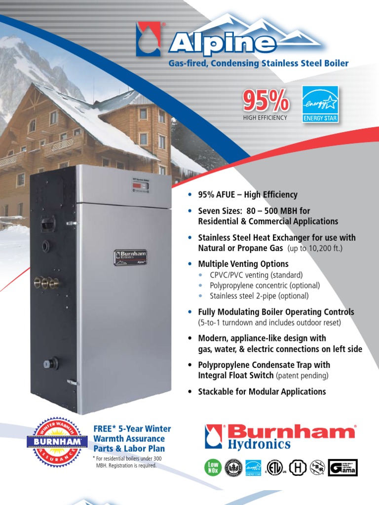 Burnham Alpine ALP High Efficiency Condensing Hot Water Boiler Brochure ...