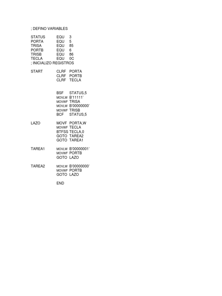Codigo Ensamblador | PDF