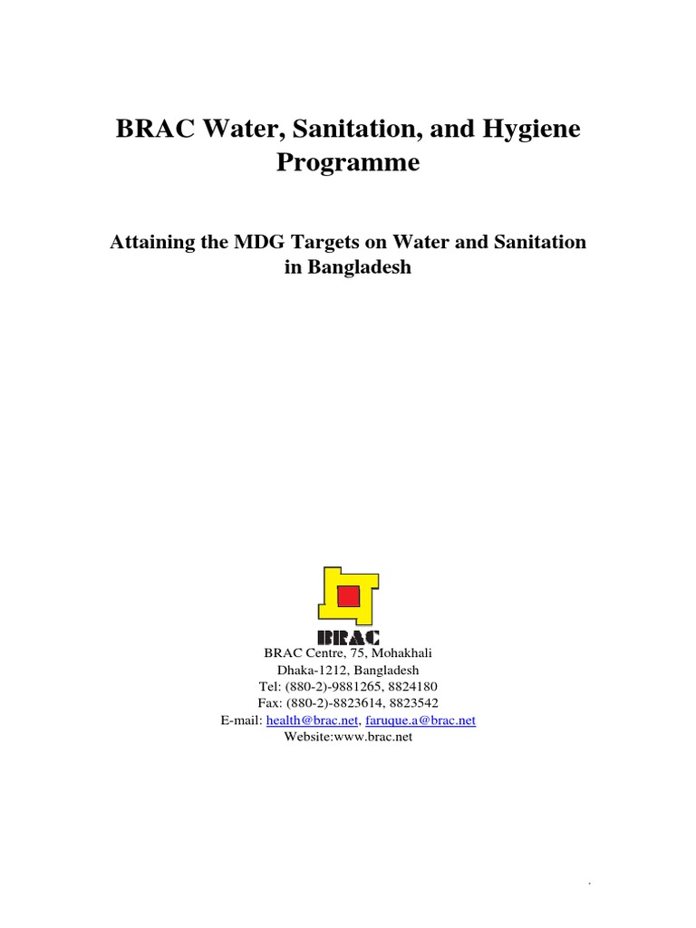 WASH Proposal | PDF | Sanitation | Water Resources