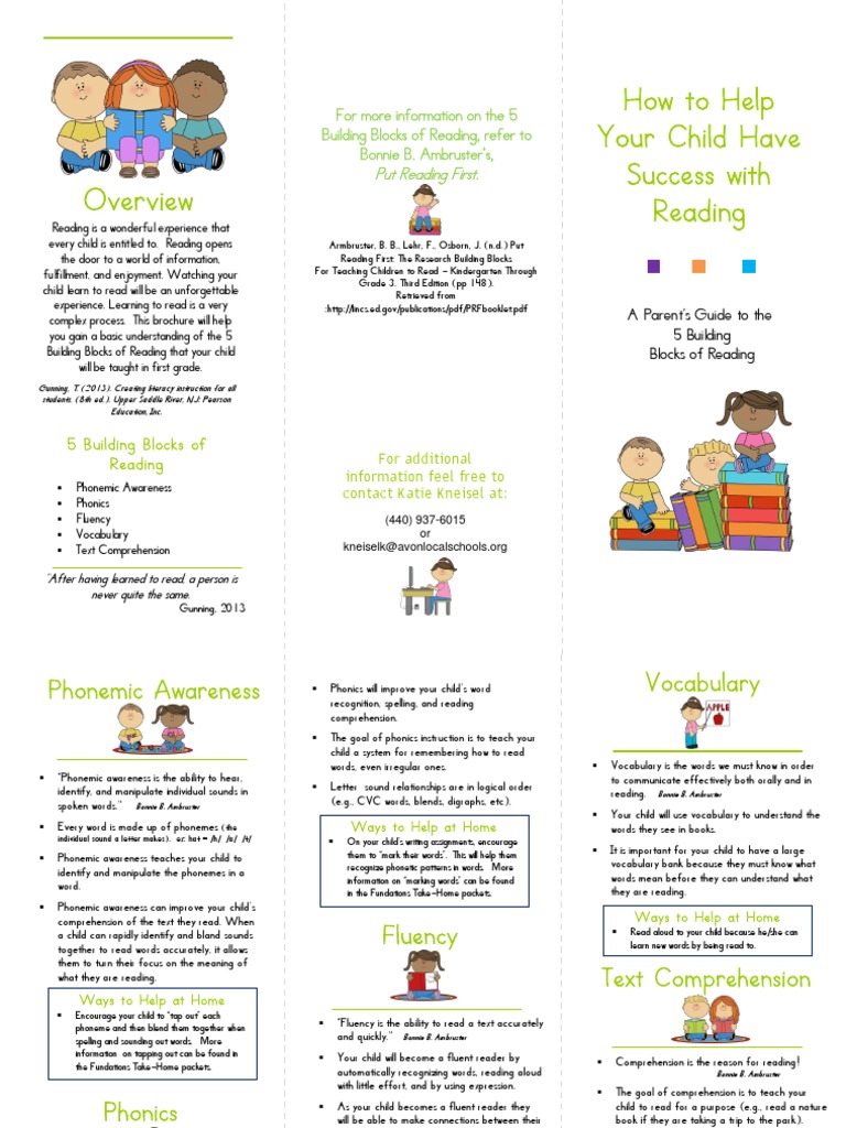 Reading Brochure | PDF | Reading (Process) | Phonics
