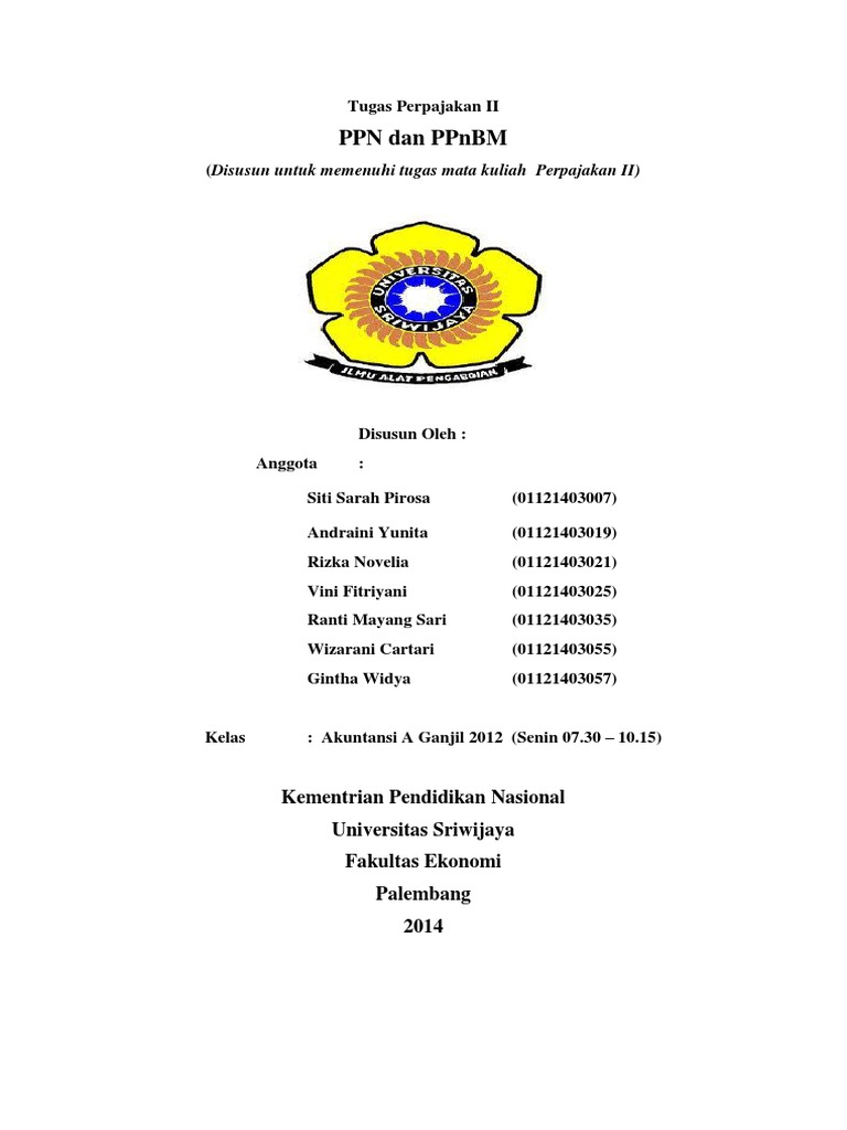 Makalah PPN Dan PPNBM | PDF | Pengelolaan Keuangan & Uang