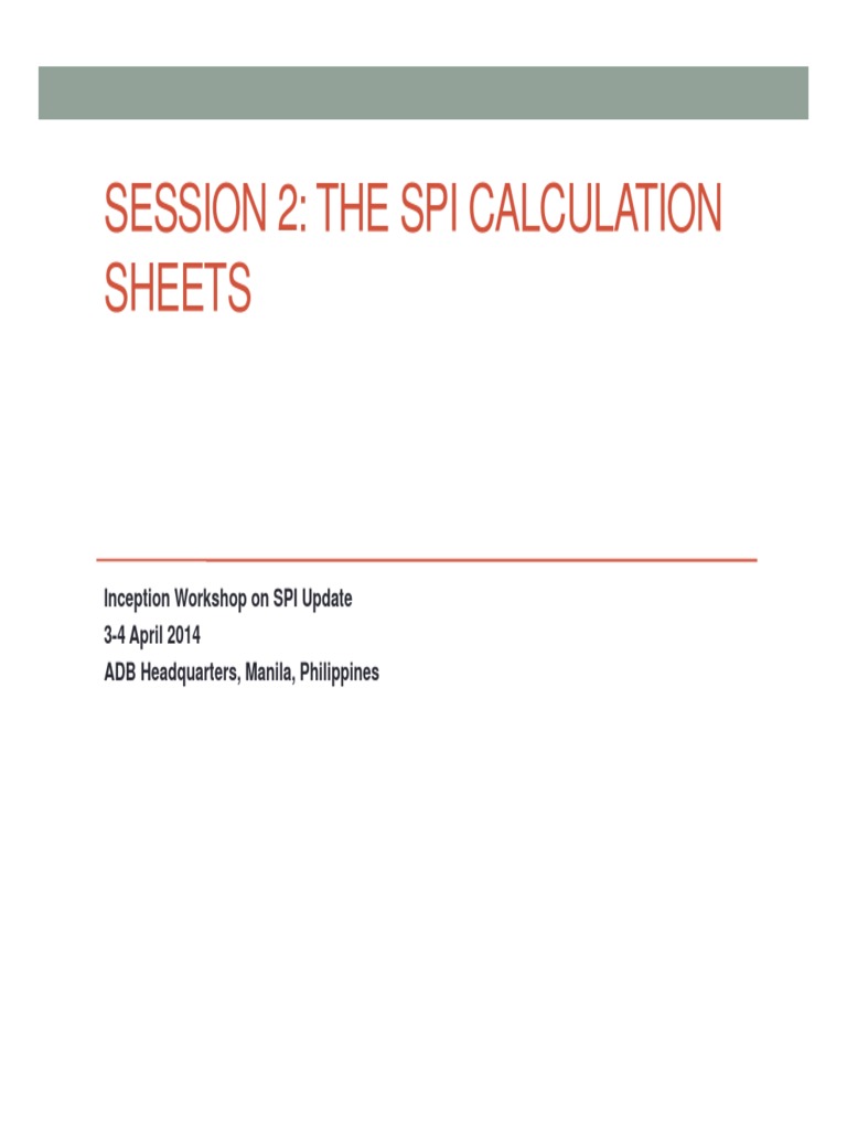 4-Social Protection Index Technical Workshop - The SPI Calculation Sheets (Flordeliza Huelgas ...